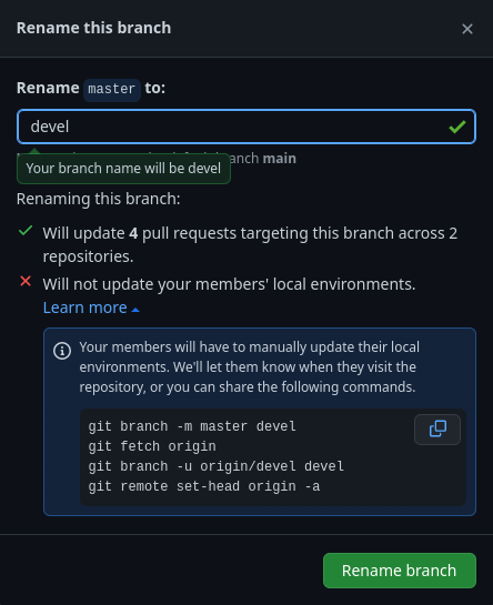 Renaming the Default Branch to Devel – Bioconductor community blog